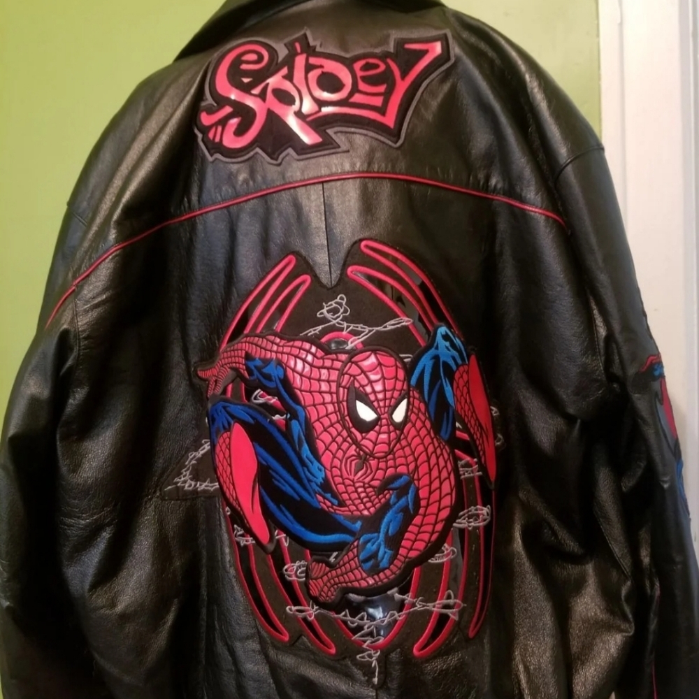 Official Leather Marvel Spiderman Jacket - Gem